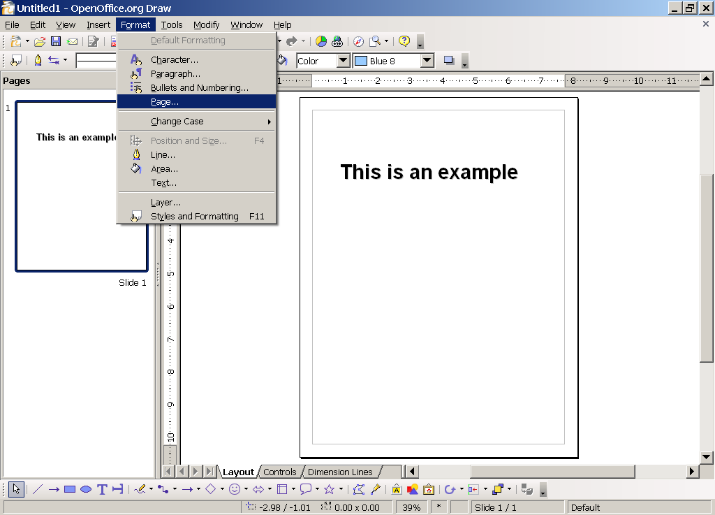 Switching Page Orientation In OpenOffice At Compdigitec Labs